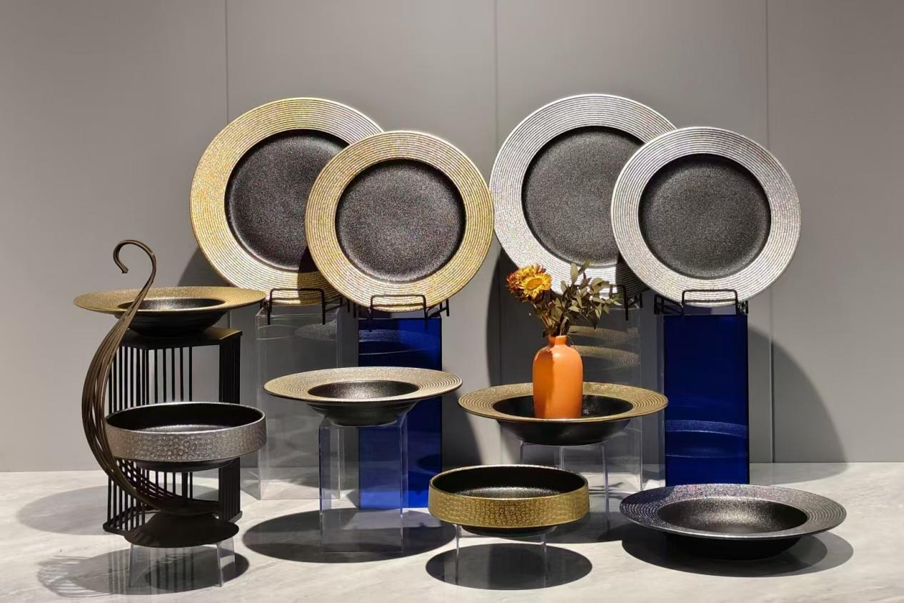 Buy Gold-plated Plate Series | Luxury Gold-plated Dinnerware For ...