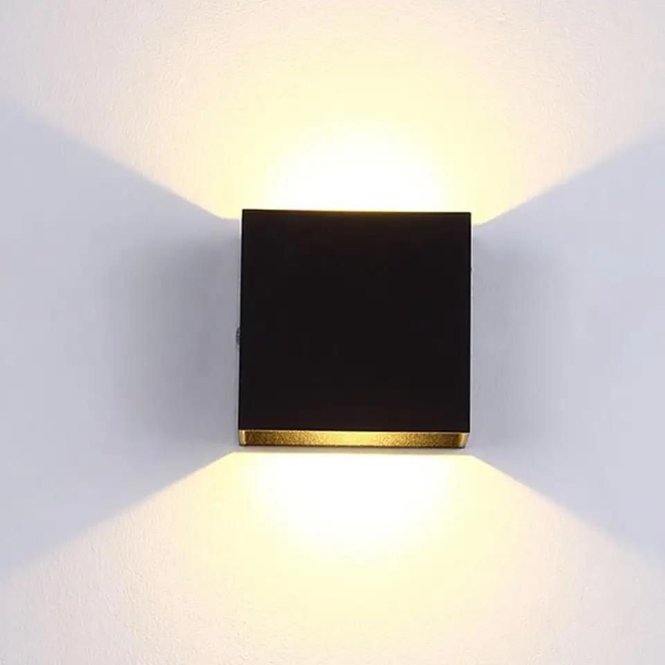 Buy 7w Wall Lamp Up And Down Aluminum Decorate Square Led Indoor Wall ...