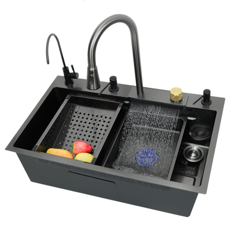 Buy Multifunction Kitchen Sinks 304 Stainless Steel Kitchen Sink Faucet ...