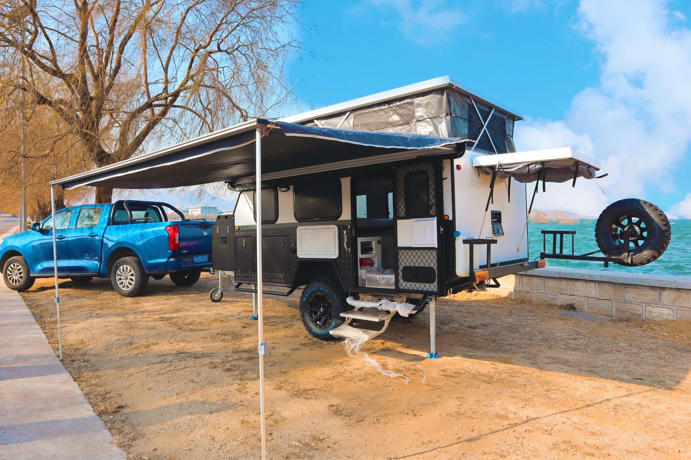 Buy Hybrid Pop Top Caravan Travel Caravan Camper Trailer from shandong ...
