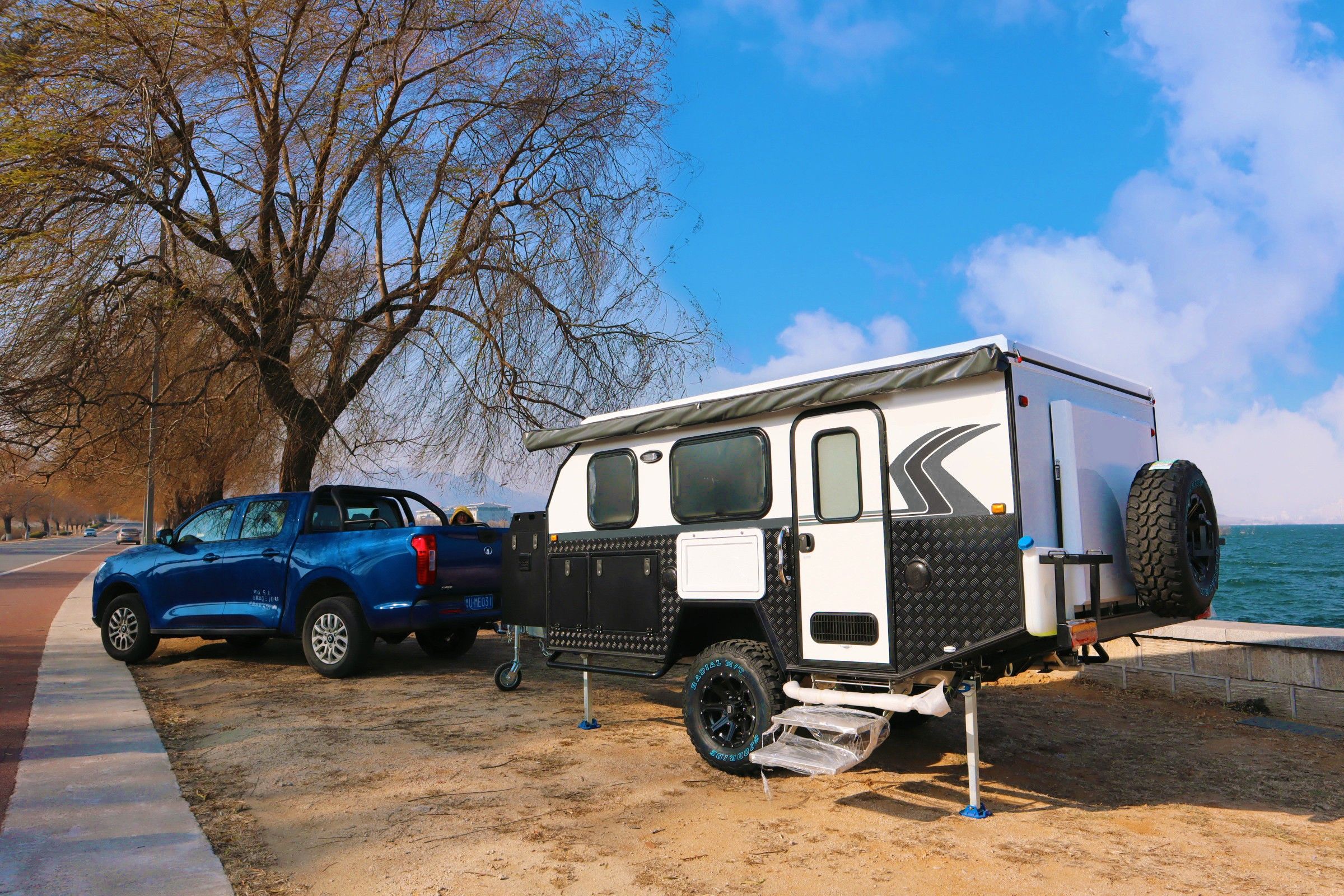 Buy Hybrid Pop Top Caravan Travel Caravan Camper Trailer from shandong ...