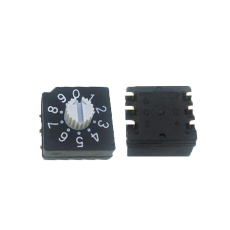 Buy 10x10mm Smt Type 3x3 Pins 10 Position Rotary Coded Dip Switch from ...