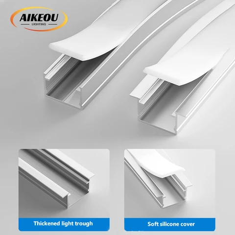 Buy 12x10mm Extruded Aluminum 2m 3m Led Aluminum Channel Surface ...