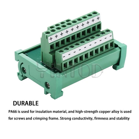Buy 2 In 10 Out Terminal Blocks Module 25a Din Rail Panel Mounting ...
