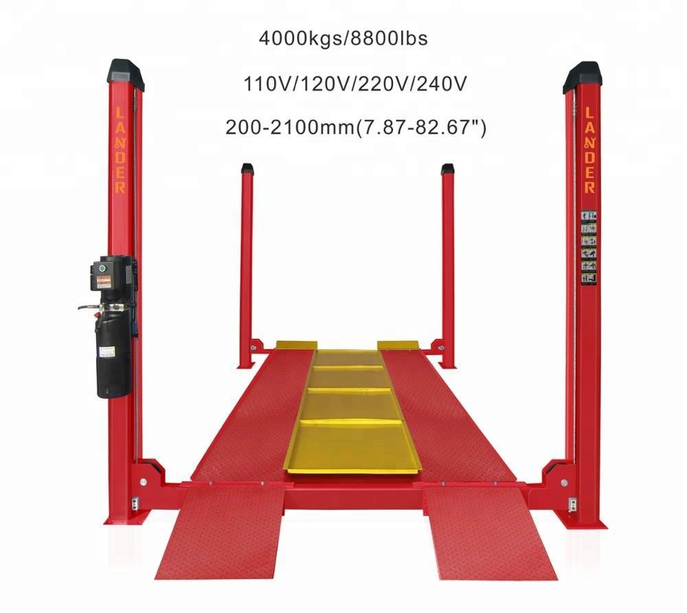 Buy 4t Hydraulic 4 Post Car Parking Lift For Sale from Yantai Langda ...