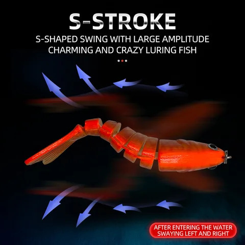 Buy 7 Segment Multi Jointed Fish Fishing Lures Kits Slow Sinking ...