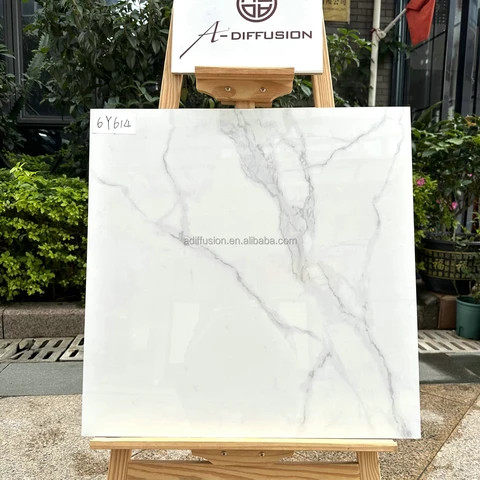 Buy China High Glossy 60x60 White Marble Carrara Polished Glazed ...