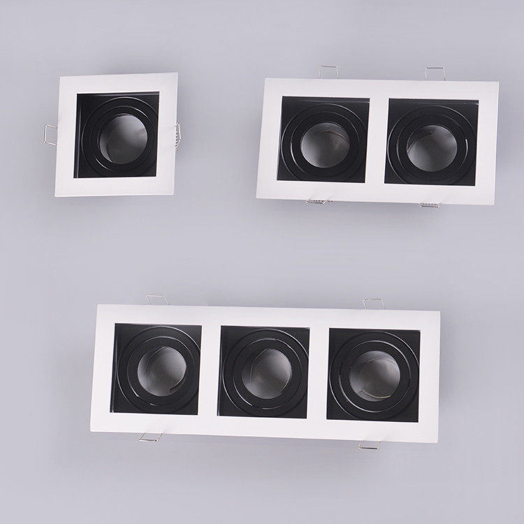 Buy Commercial Recessed Rectangle Adjustable Grid Ceiling Downlight ...