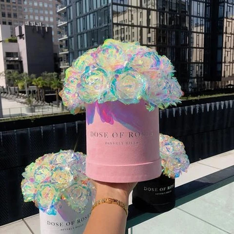 Buy Custom Design High End Velvet Preserved Roses Love Flower Bouquet ...