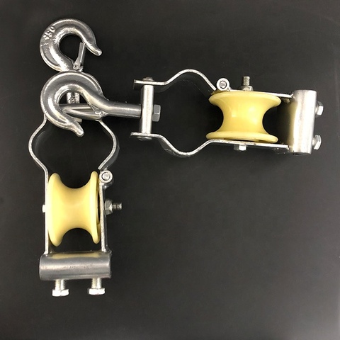 Buy Customized Galvanized Steel Frame Nylon Wheels Cable Pulley Block ...