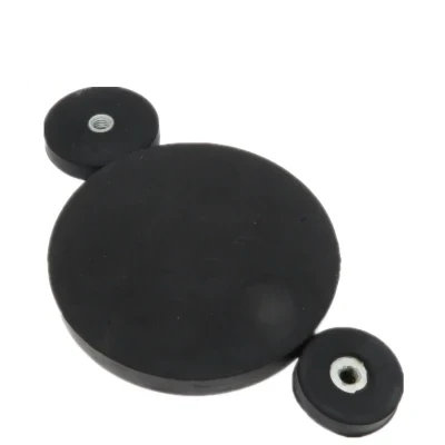 Buy D88mm Neodymium Magnet Block Rubber Coated Waterproof Round Magnets ...