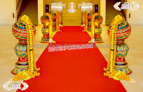 Buy Decorative Wedding Mandap Matka Pillars Indian Wedding Ceremony ...