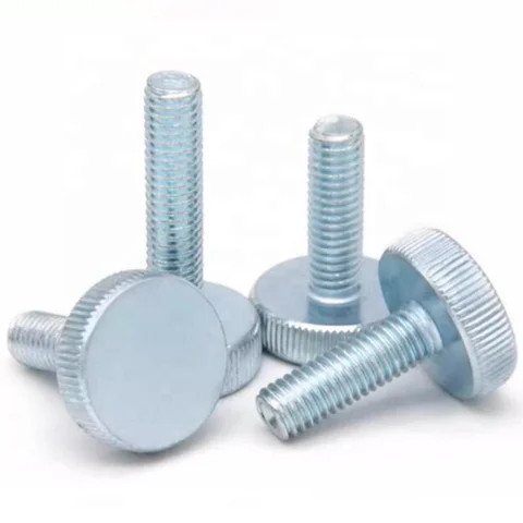 Buy Din 653 Galvanized Zinc Plated Knurled Thumb Screw Round Head Thumb Screw Hand Tighten Flat ...