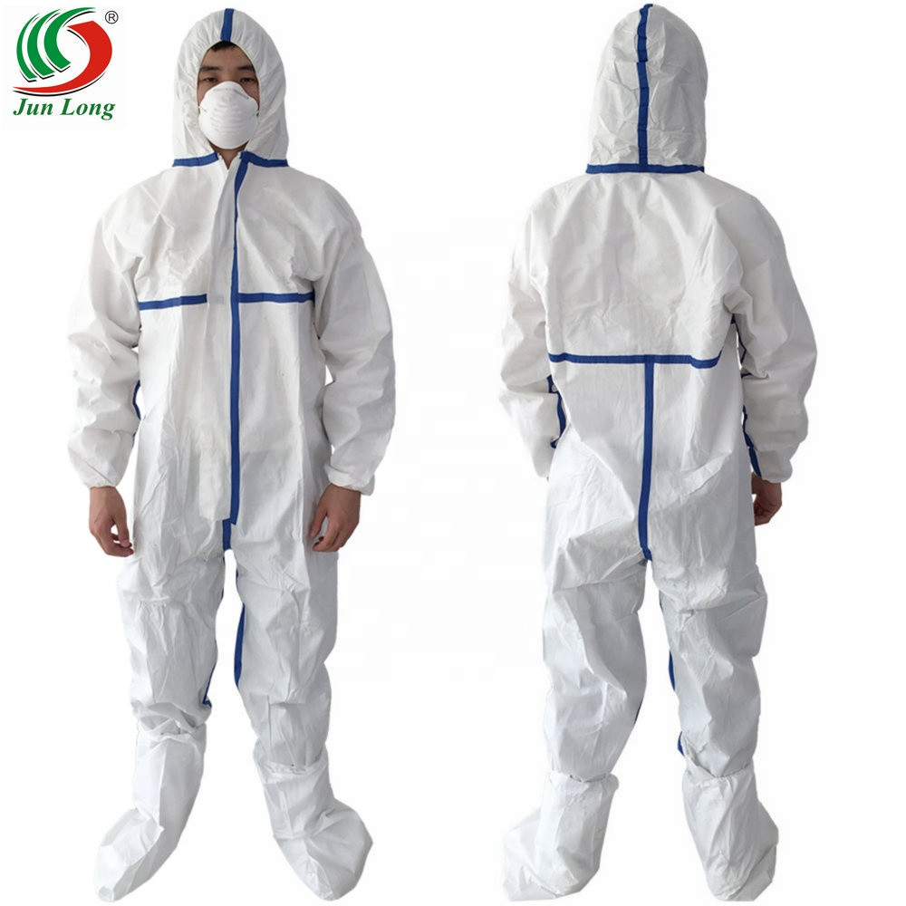 Buy Disposable Fabric Cleanroom Suits Work Coverall Protective Clothing ...