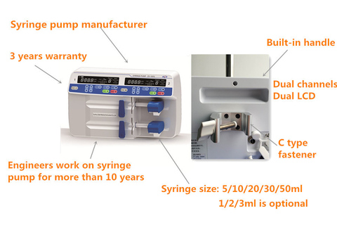 Buy Dual Channel Multi Channels Electric Syringe Pump from Suzhou Zede ...