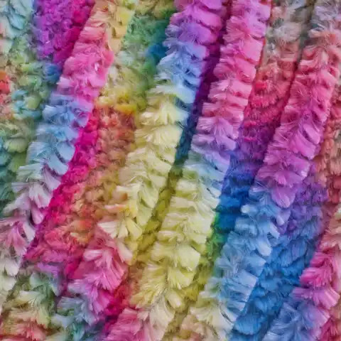 Buy Embossed 20mm High Pile Pv Plush Rainbow Fabric For Stuffed Toys ...