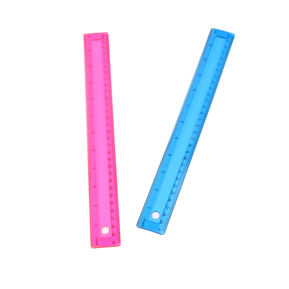 Buy Fashion 30cm Scale Plastic Ruler Customizable 12inch Colorful ...