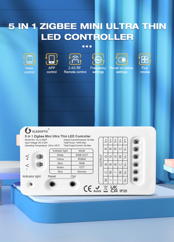 Buy Gledopto Zigbee 3.0 Zigbee Switch Remote App Control Smart Home Rgb ...