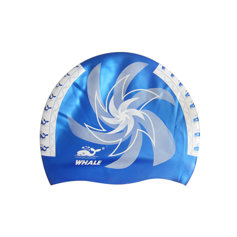 Buy Great Stretch Swimming Pool Caps Silicone No Wrikle Print Swim Cap ...