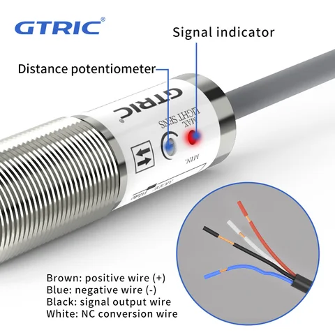 Buy Gtric Cdd-11n 4-wire Diffuse Reflection Photocell Photoelectric ...