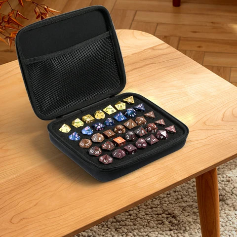 Buy Holds 35 Dice Storage Box Dice Case Box Bag Storage Holder For Dnd ...
