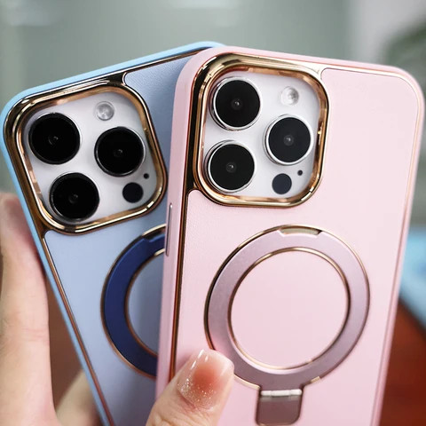 Buy Luxury Tpu+pc Hardware Lotus Leaf Stand&button&camera Frame Uv ...