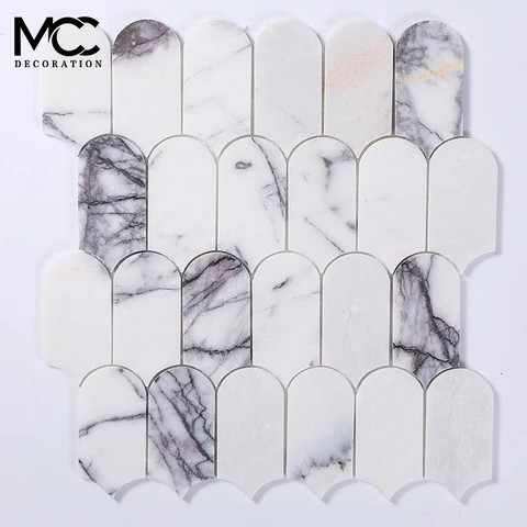 Buy Mcc Dark Emporado Marble Mosaic Tiles Backsplash Art Deco Stone ...