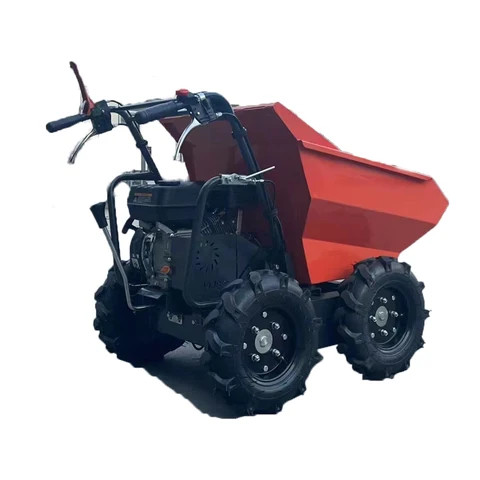 Buy Multifunctional Hydraulic 4 Wheel Mini Dumper Petrol Engine Walk ...