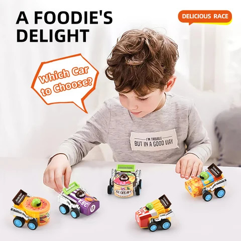Buy Newest Kids Mini Plastic Sliding Toy Car Racing Pull Back Car Mini ...