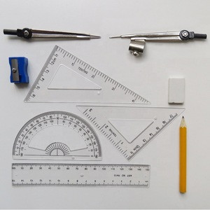 Buy School Student Stationery Kit Mathematical Geometry Set With Ruler ...