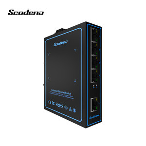 Buy Scodeno Ip40 Dc48~58v 10/100m Industrial Network Switch 4 Port Poe ...