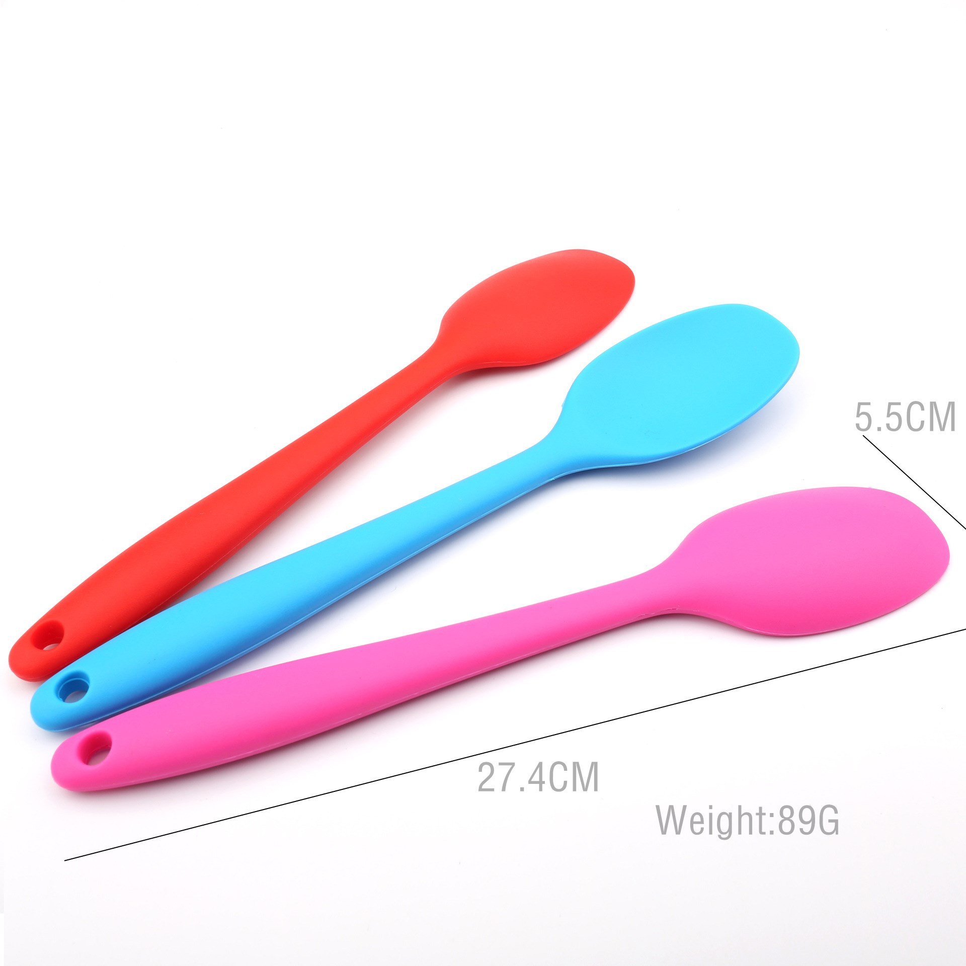 Buy Silicone Soup Spoon Scraper With Long Handle Home Kitchen Spoons ...