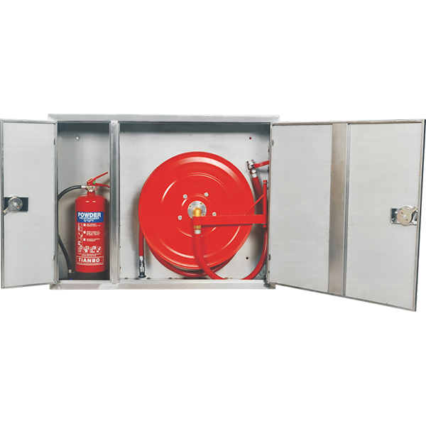 Buy Stainless Steel Double Door Fire Hose Reel Cabinet With Fire ...