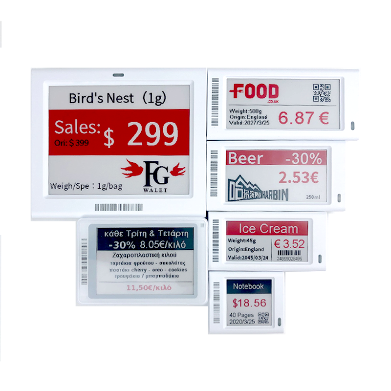 Buy Sunpaitag Supermarket Electronic Shelf Label Wireless E-paper E Ink ...