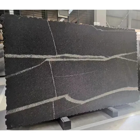 Buy Thunderbolt Granite Slab Natural Stone Raw Block Black Granite Slab ...