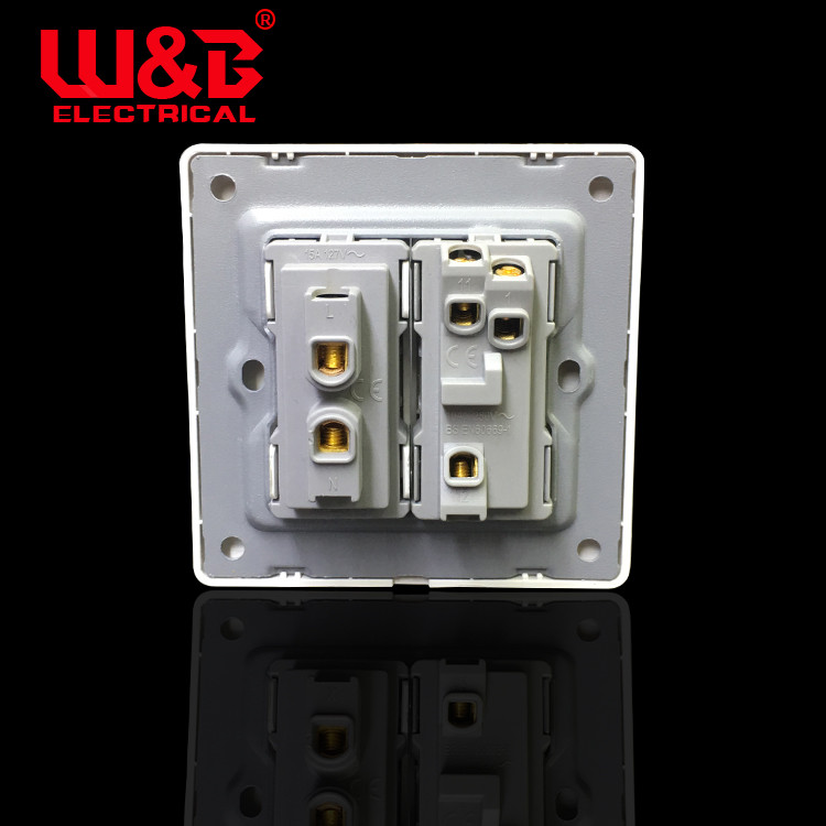 Buy Uk Power Wall Flat Plug Sockets Face Plate British 10a 1 Gang 2 Pin ...