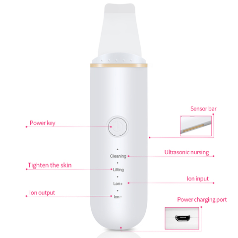 Buy Ultrasonic Facial Skin Scrubber Deep Facial Cleaning Machine ...