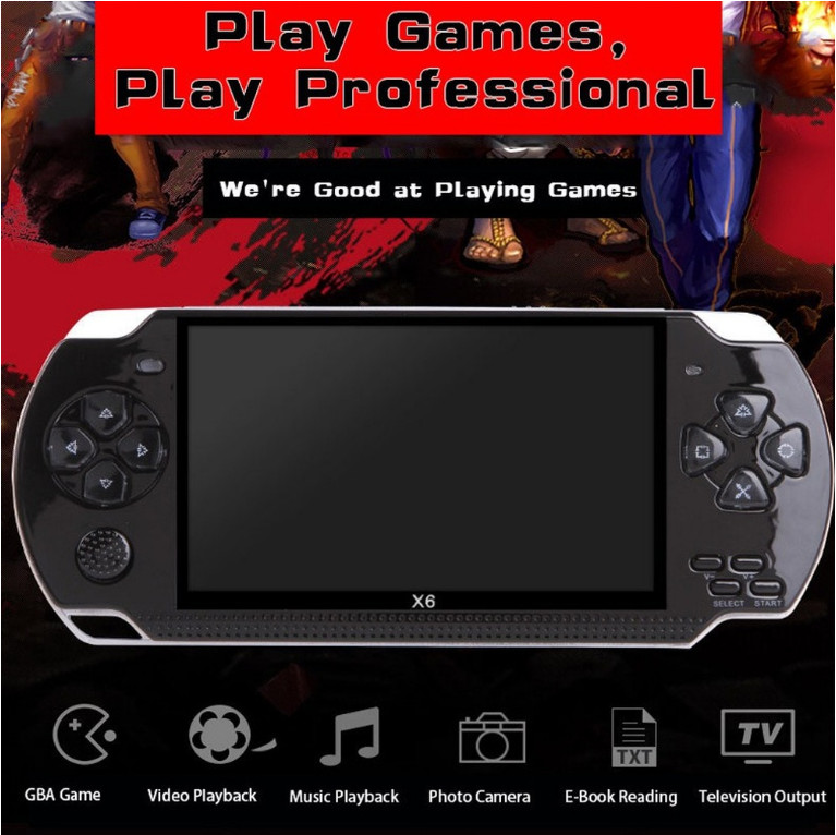 Buy X6 Handheld Game Console 4.3 Inch 8g Easy Operation Screen Mp3 Mp4 ...