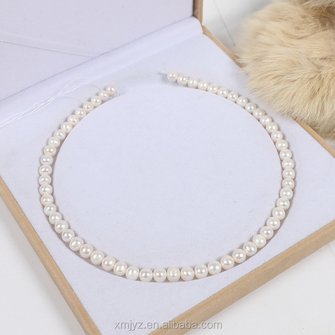 Buy Zzdiy104 Freshwater Pearl 5.0-6.0mm Round C Semi-finished Necklace ...