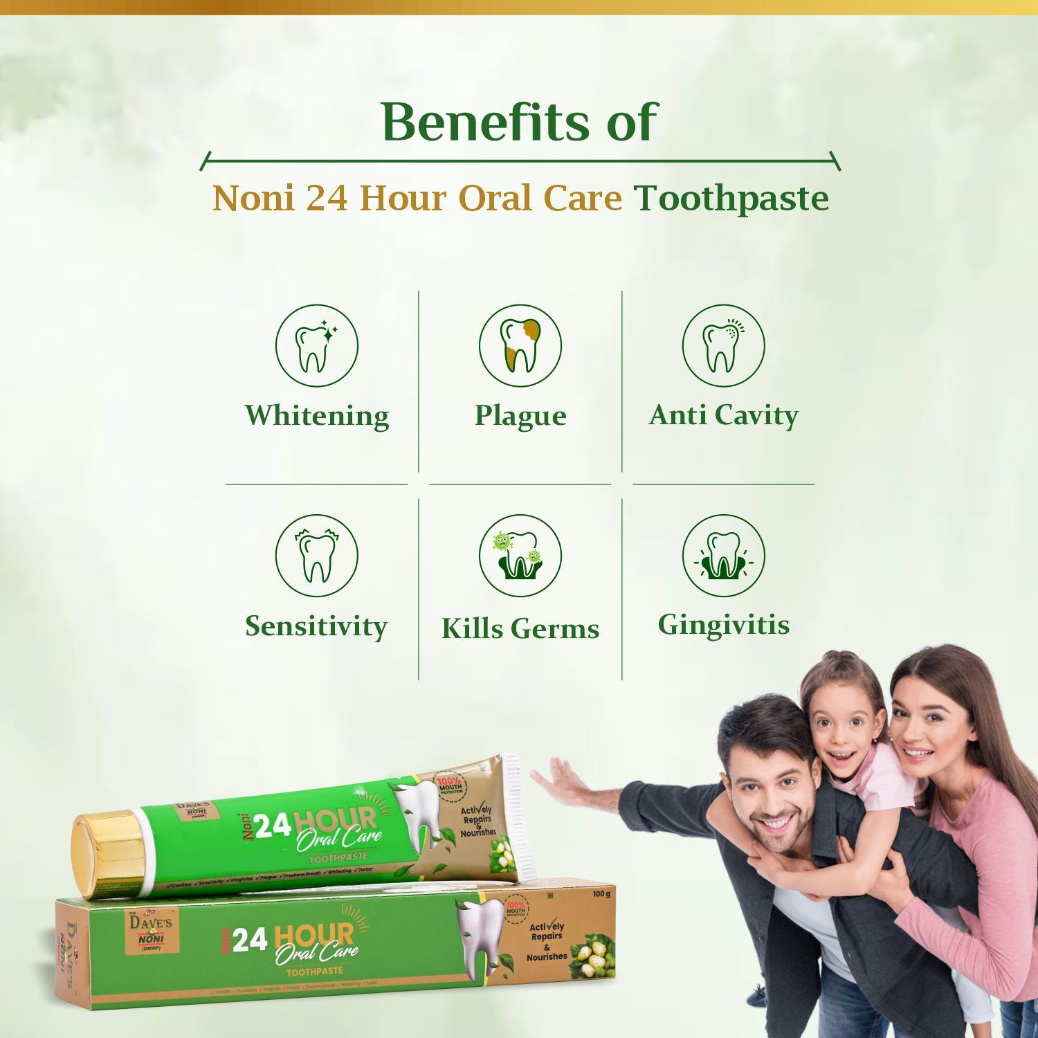 Buy The Dave's Noni 24 Hour Oral Care Toothpaste (100 G) - Noni ...