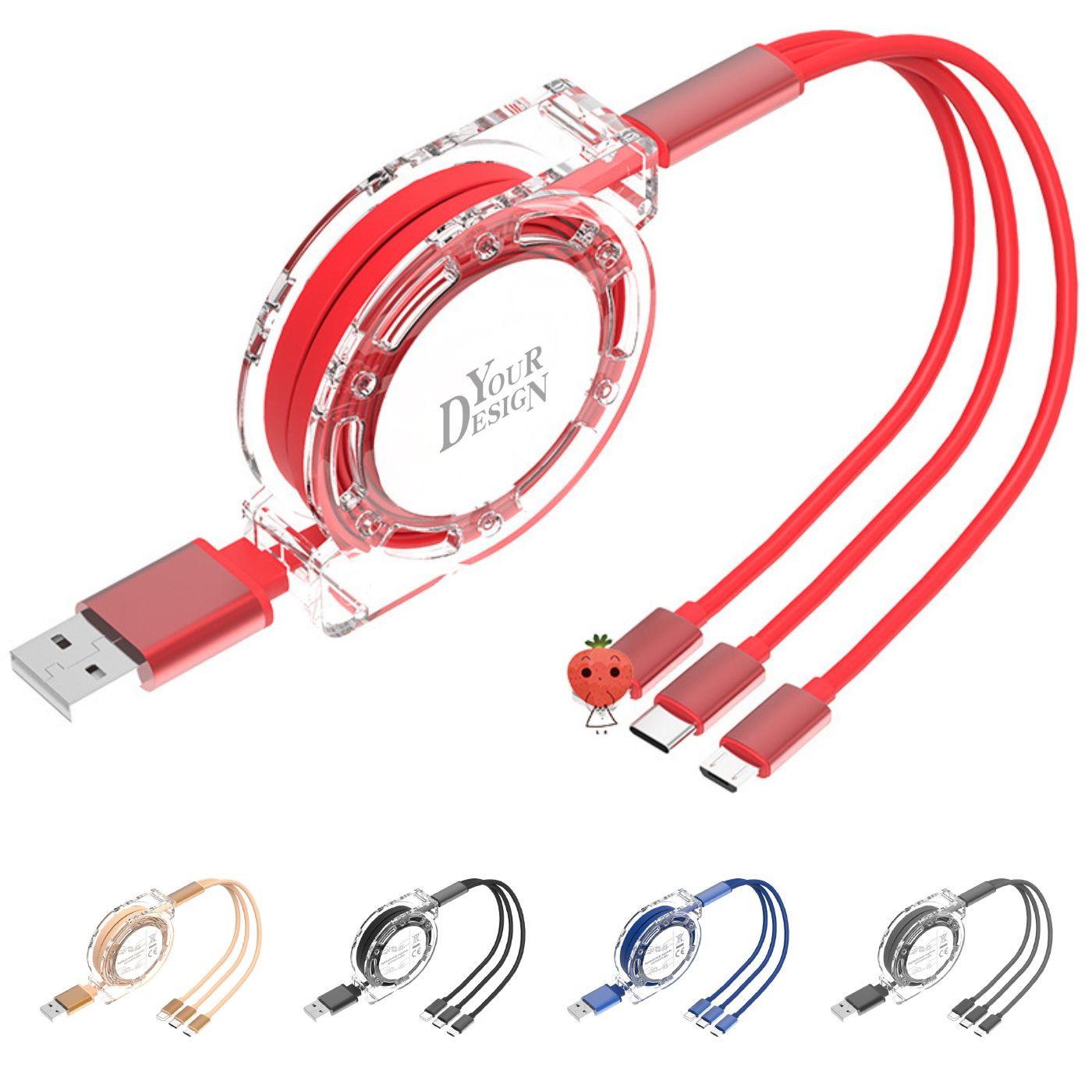 Buy 3 In 1 Retractable Multi Charging Cord from Suzhou Hengshuo Imp ...