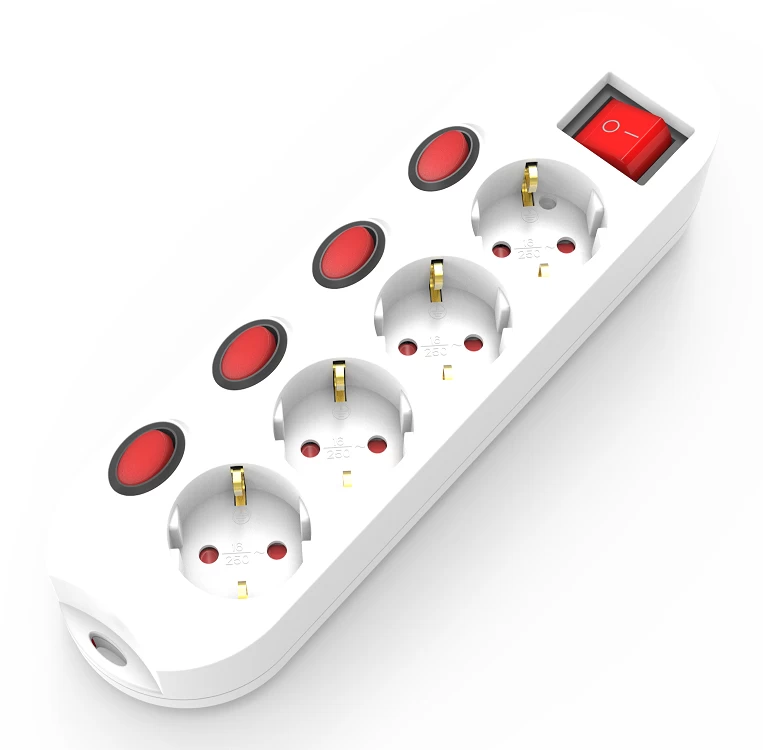Buy 16a German Standard 4 Ways Outlets Extension Socket Power Strip ... Buy 16a German Standard 4 Ways Outlets Extension Socket Power Strip ...