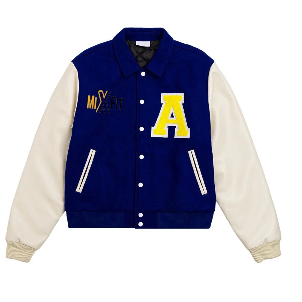 Buy Men's Original Varsity Letterman Wool Leather Baseball Bomber ...