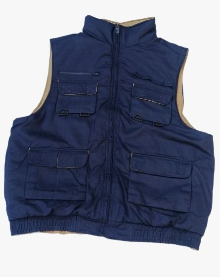 Buy Woven Paded Twill Vest Half Sleeve Jacket Twill With Polar Fleece ...