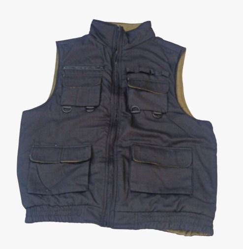 Buy Woven Paded Twill Vest Half Sleeve Jacket Twill With Polar Fleece ...