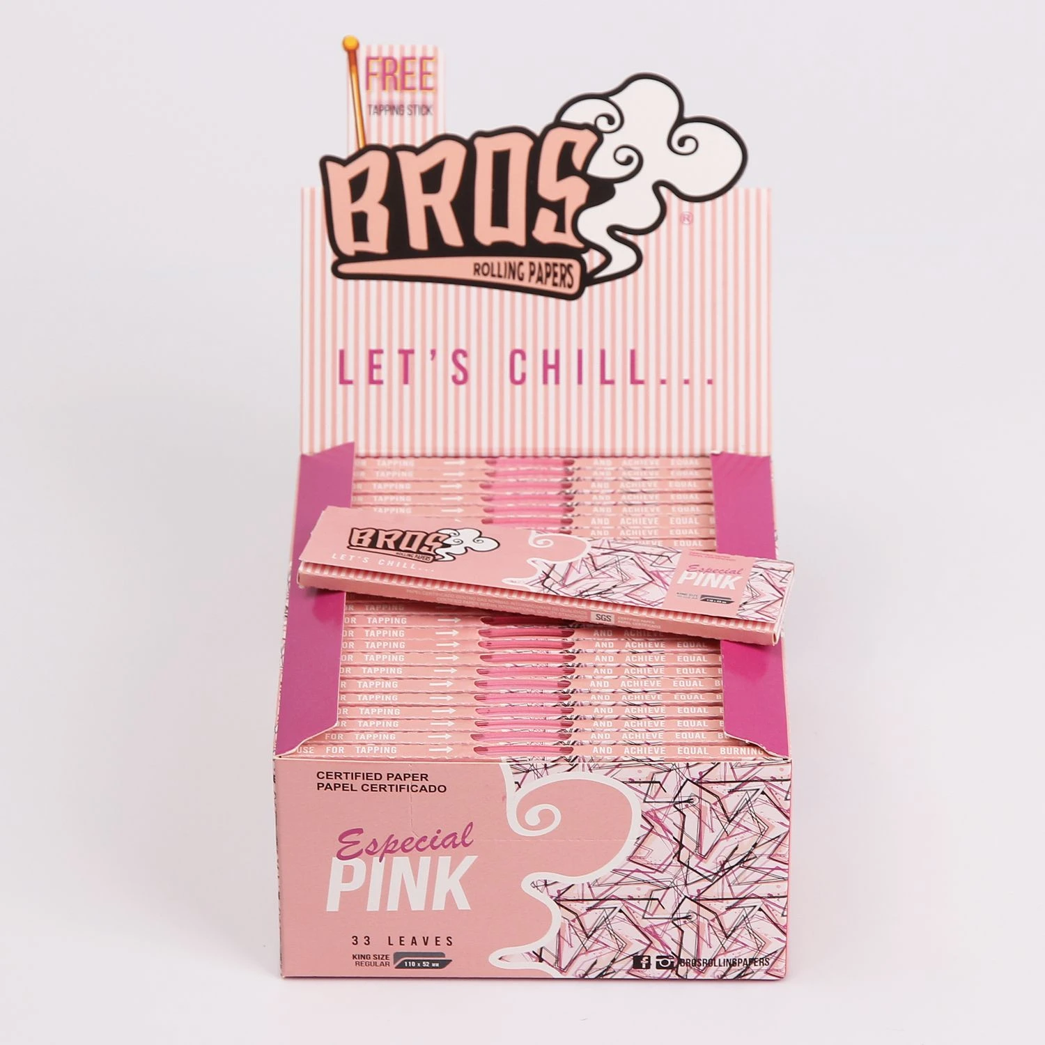 Buy Customized Logo Pink Color Rolling Papers from Global Routes Import ...