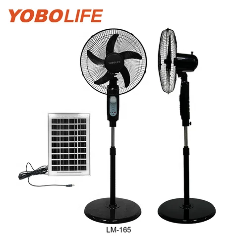 Buy 16 Inch Solar Rechargeable Fan Usb Charge Solar Charger Solar Fan ...