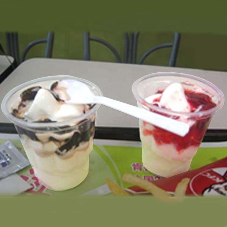 Buy 250ml Ice Cream Disposable Plastic Sundae Pp Material Cups Yogurt ...