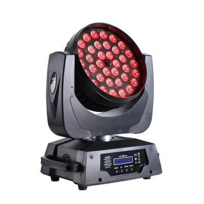 Buy 36x10w Rgbw 4in1 Color Mixing Led Zoom Moving Head Wash Stage Light ...