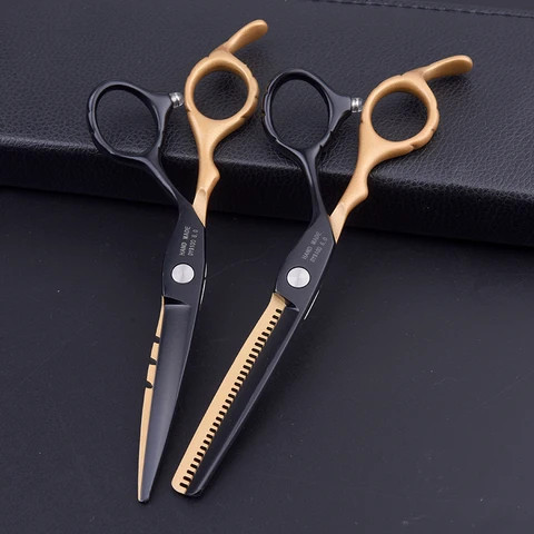 Buy Back Golden Professional Hair Scissors Set Hairdressing Scissors ...